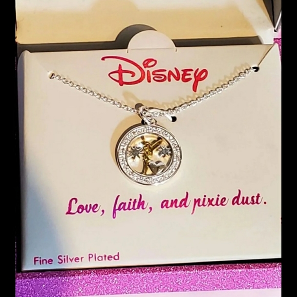 Disney | Jewelry | Disney Tinkerbell Silver Plated Necklace | Poshmark